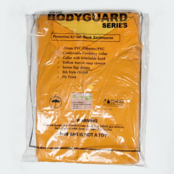 Bodyguard Yellow PVC Raincoat